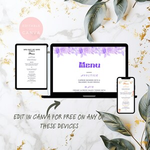 Editable Baby Shower Menu Template Baby in Bloom Decor - Etsy