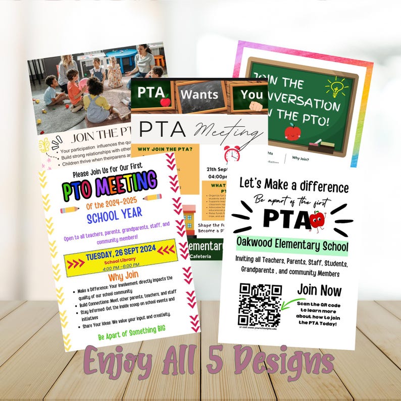 Editable PTA/PTO Flyer Bundle| Canva Template | School Event| Volunteer ...