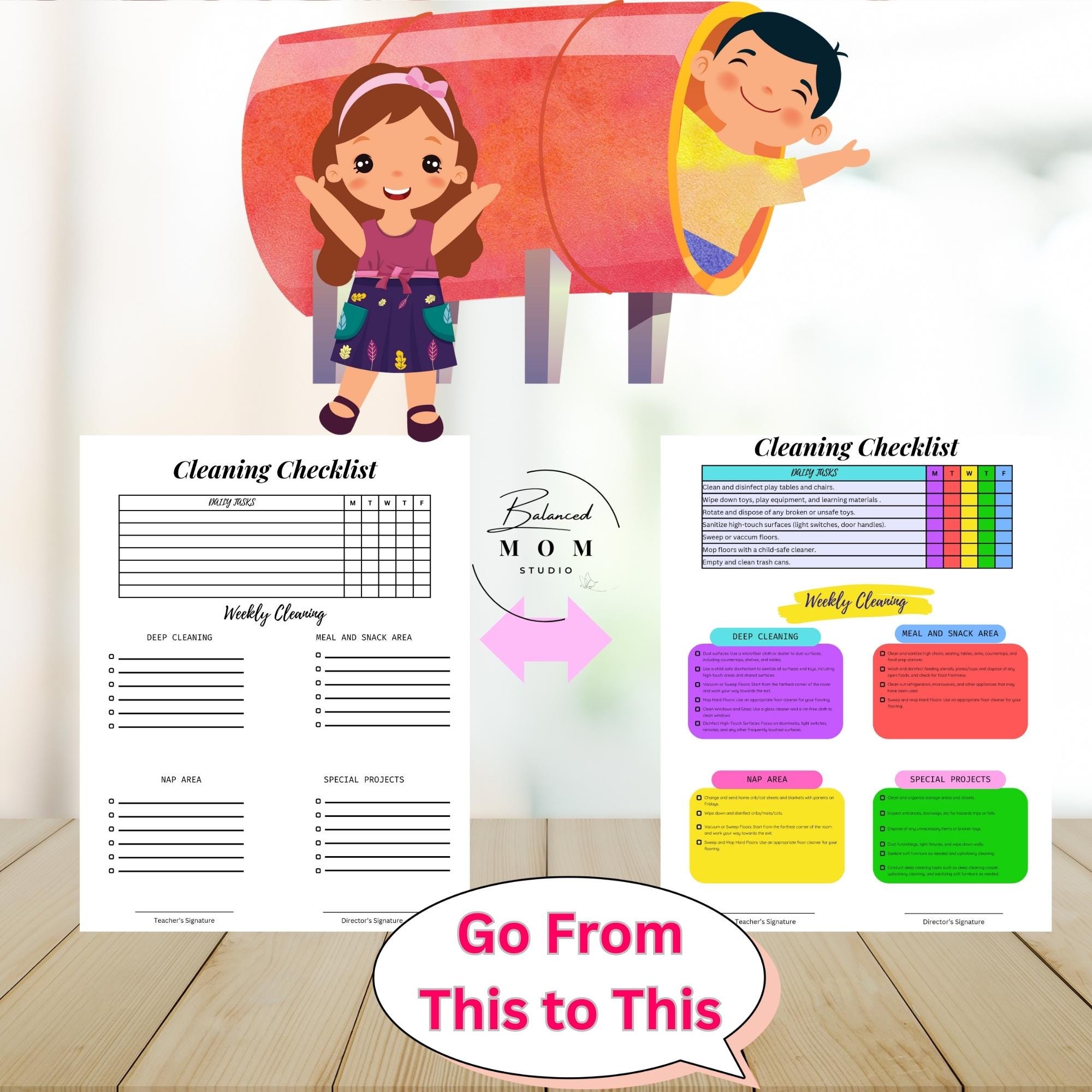 Toddler Classroom Cleanliness Checklist| Teacher's Cleaning Routine ...