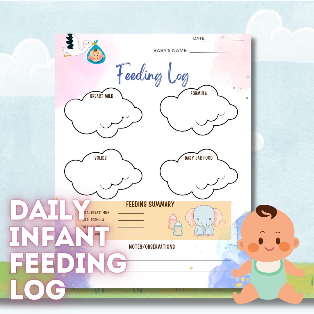 Infant Feeding Schedule Infant Tracker newborn Log Baby Routine Tracker ...