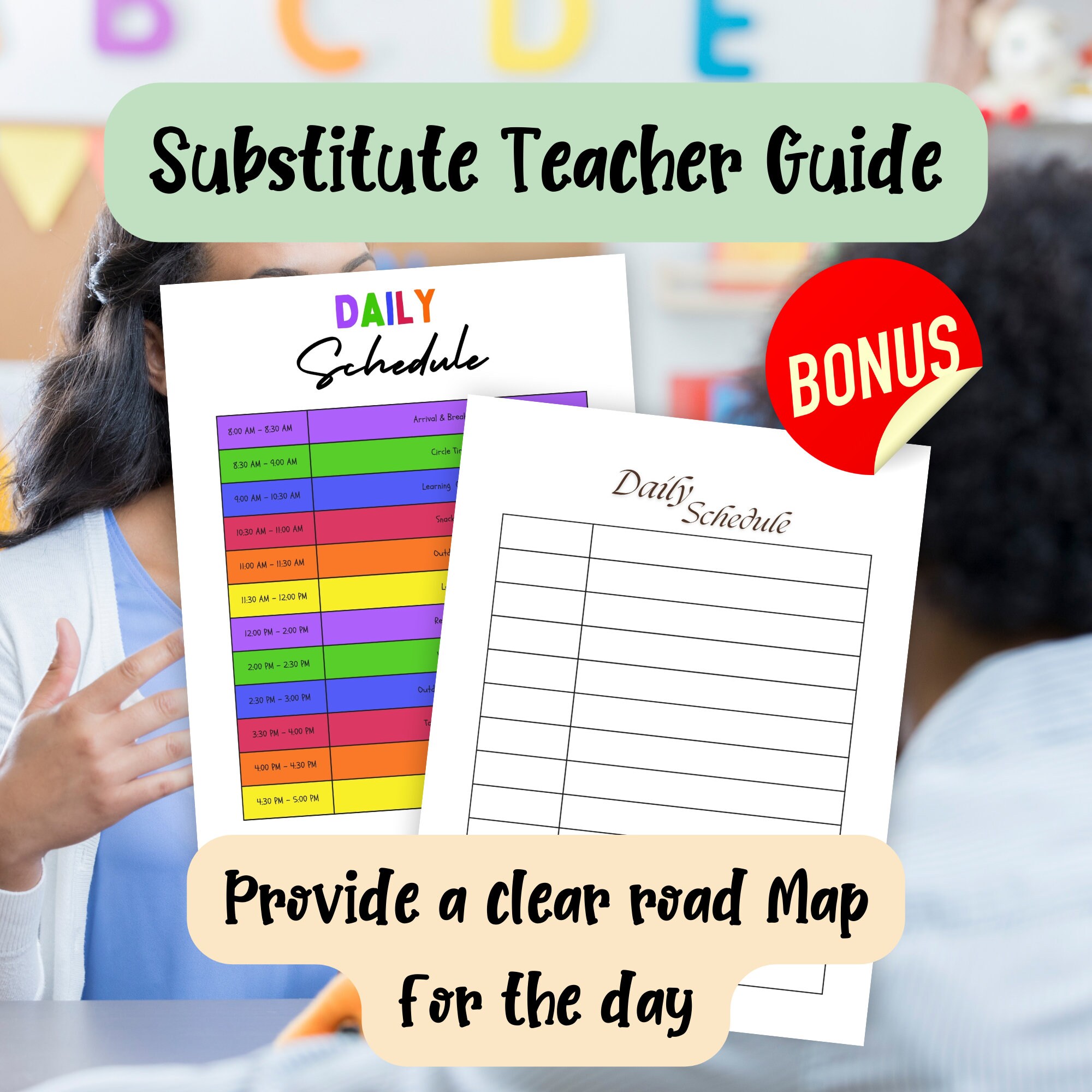 Daycare Visual Daily Schedule Pocket Labels| 56 Single PDF Routine ...