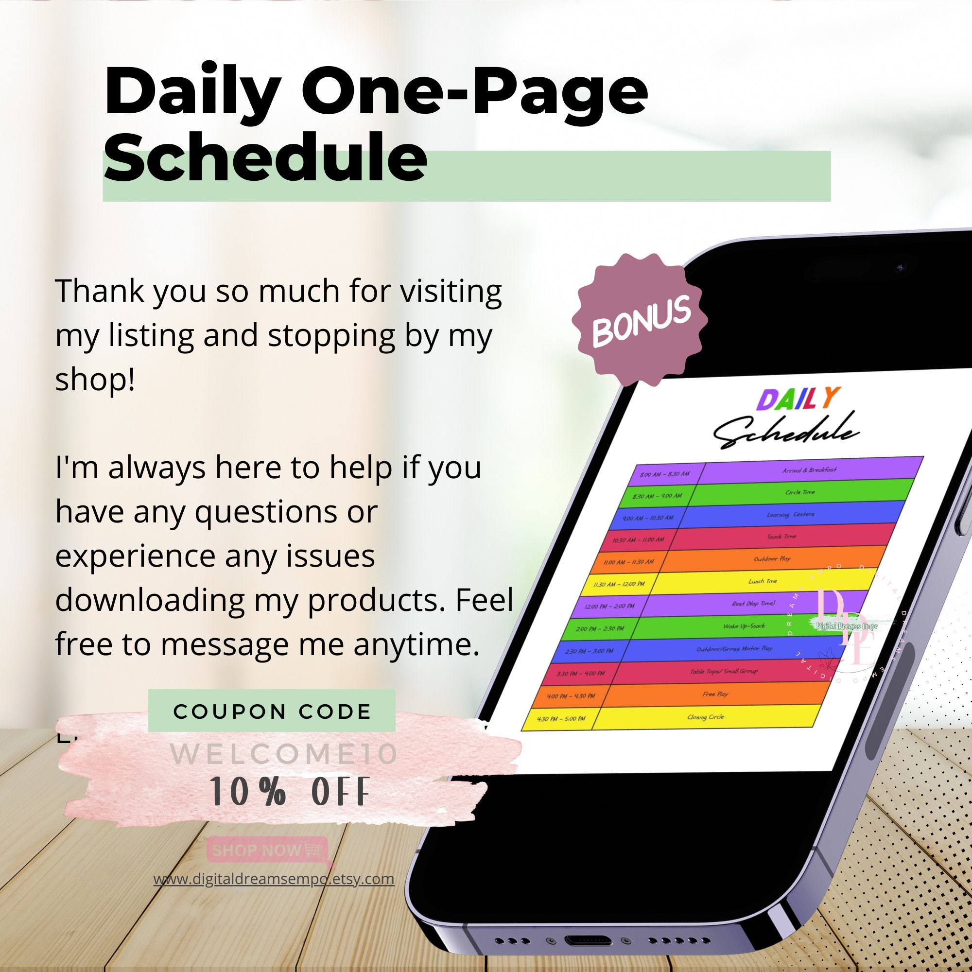 Daycare Visual Daily Schedule Pocket Labels| 56 Single PDF Routine ...