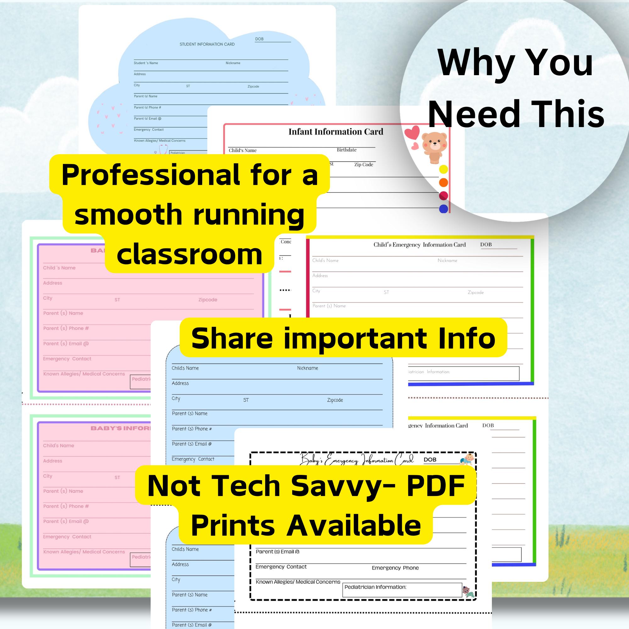 Infant Classroom Essential Forms Bundle Perfect for Infant Teachers at ...