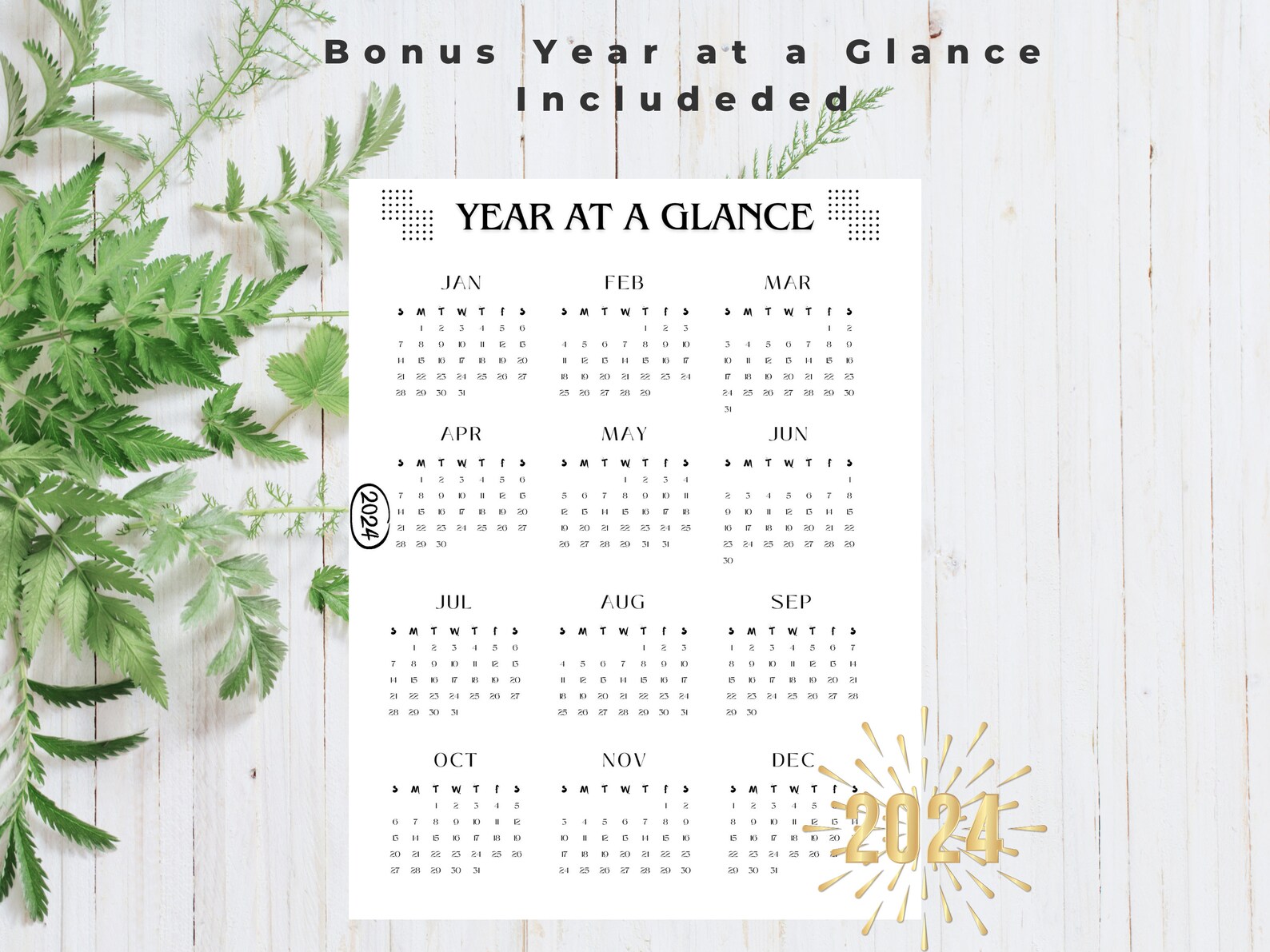 2024 Printable Calendar - Editable & Canva Template| Minimalist Design ...