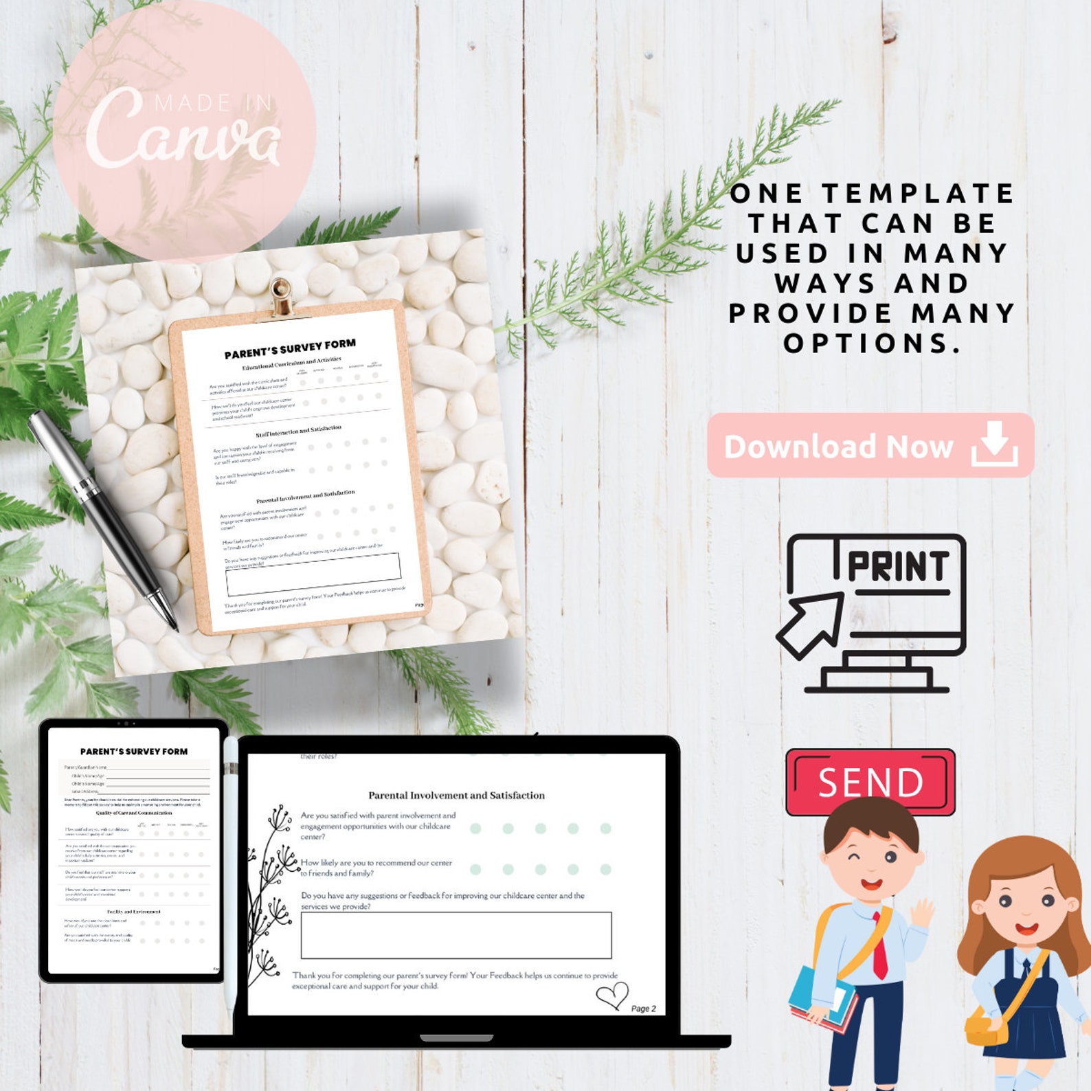 Daycare Parent Survey Template: Printable Childcare Feedback Form ...