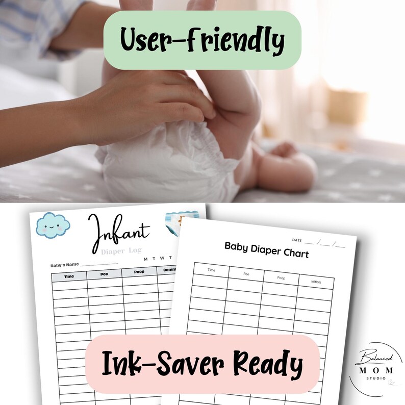 Infant Diaper Change Log: Editable Baby Tracker (PDF Printable) - Etsy