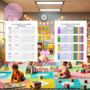 Infant Cleaning Checklist for Childcare Editable PDF and Canva Template ...