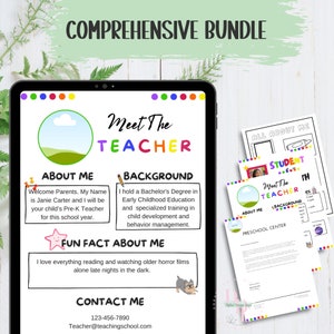 Preschool Meet the Teacher Classroom Printable Editable Canva Template ...