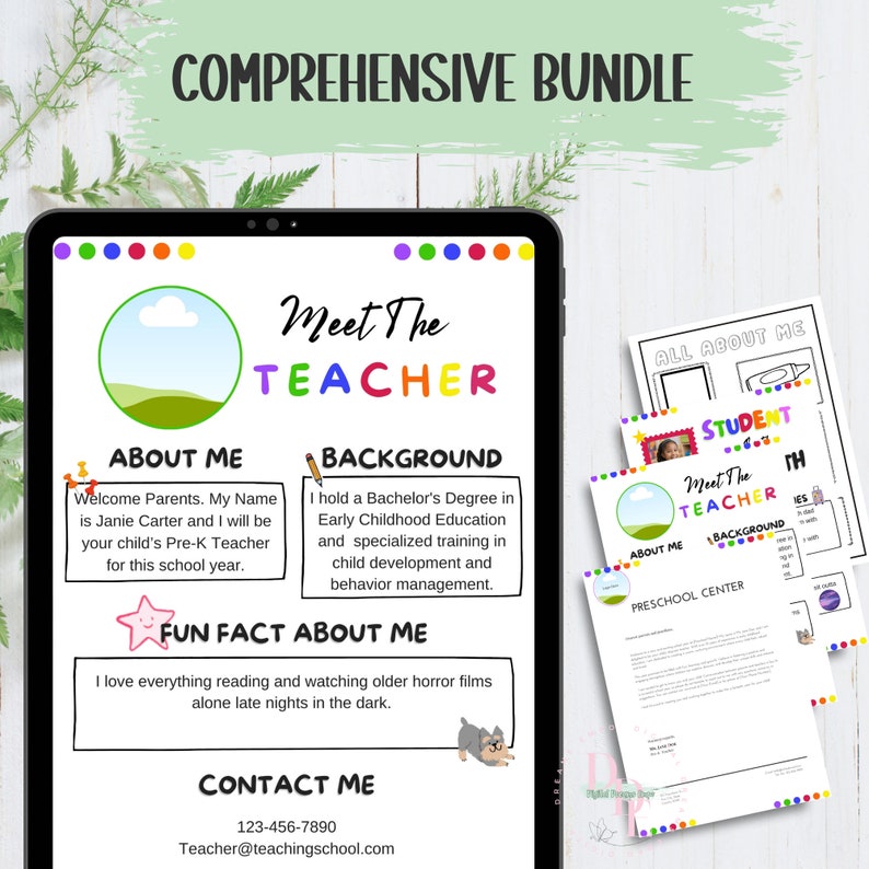 Preschool Meet the Teacher Classroom Printable Editable Canva Template ...