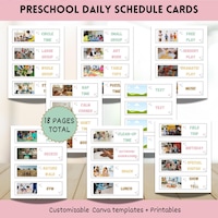 Editable Visual Schedule Cards | Colorful Classroom Timetable Display ...