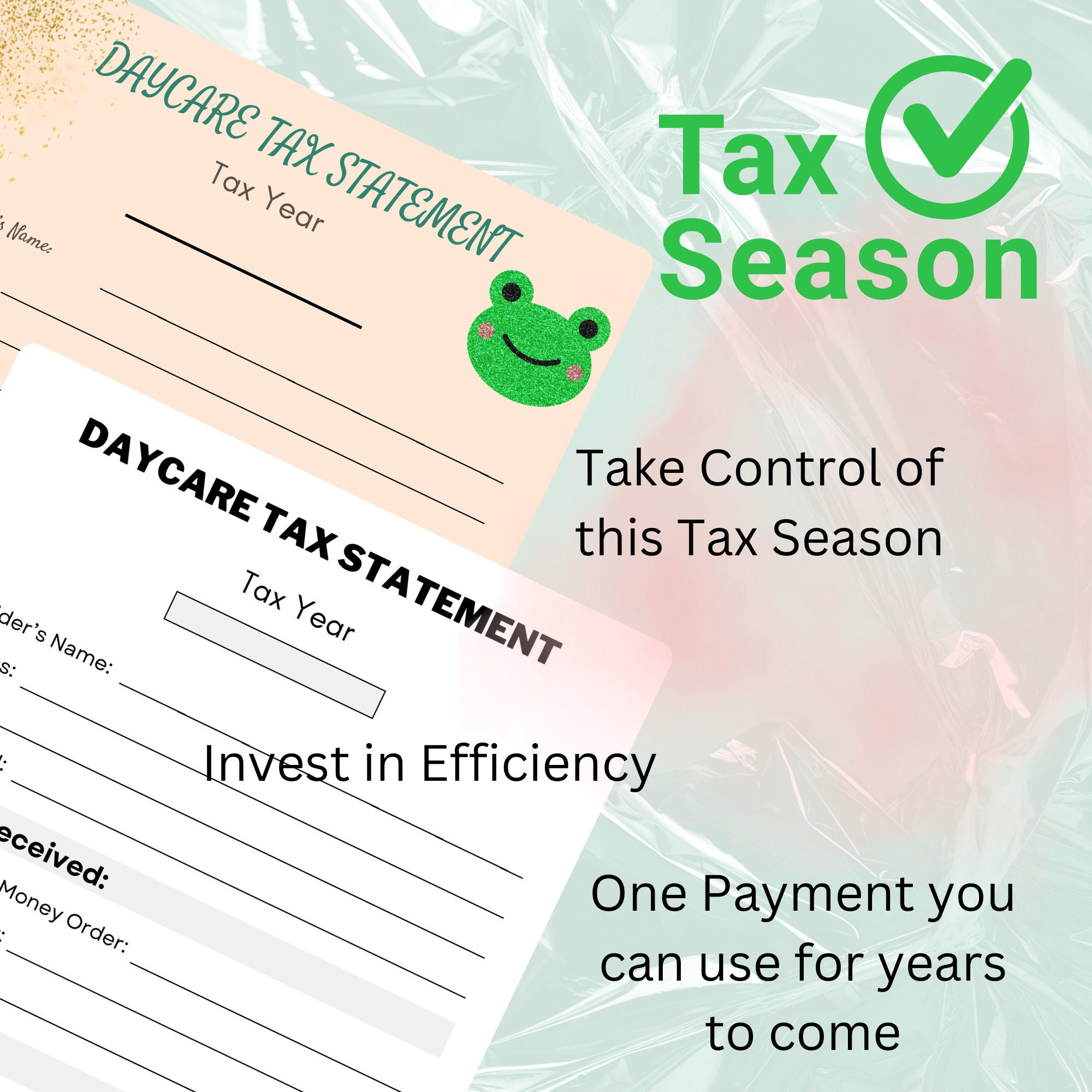 Easy-to-use Daycare Tax Form Canva Template, Printable PDF, and ...