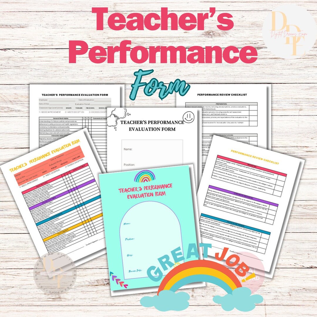 Daycare's Staff Evaluation Form| Staff Annual Review|printable and ...