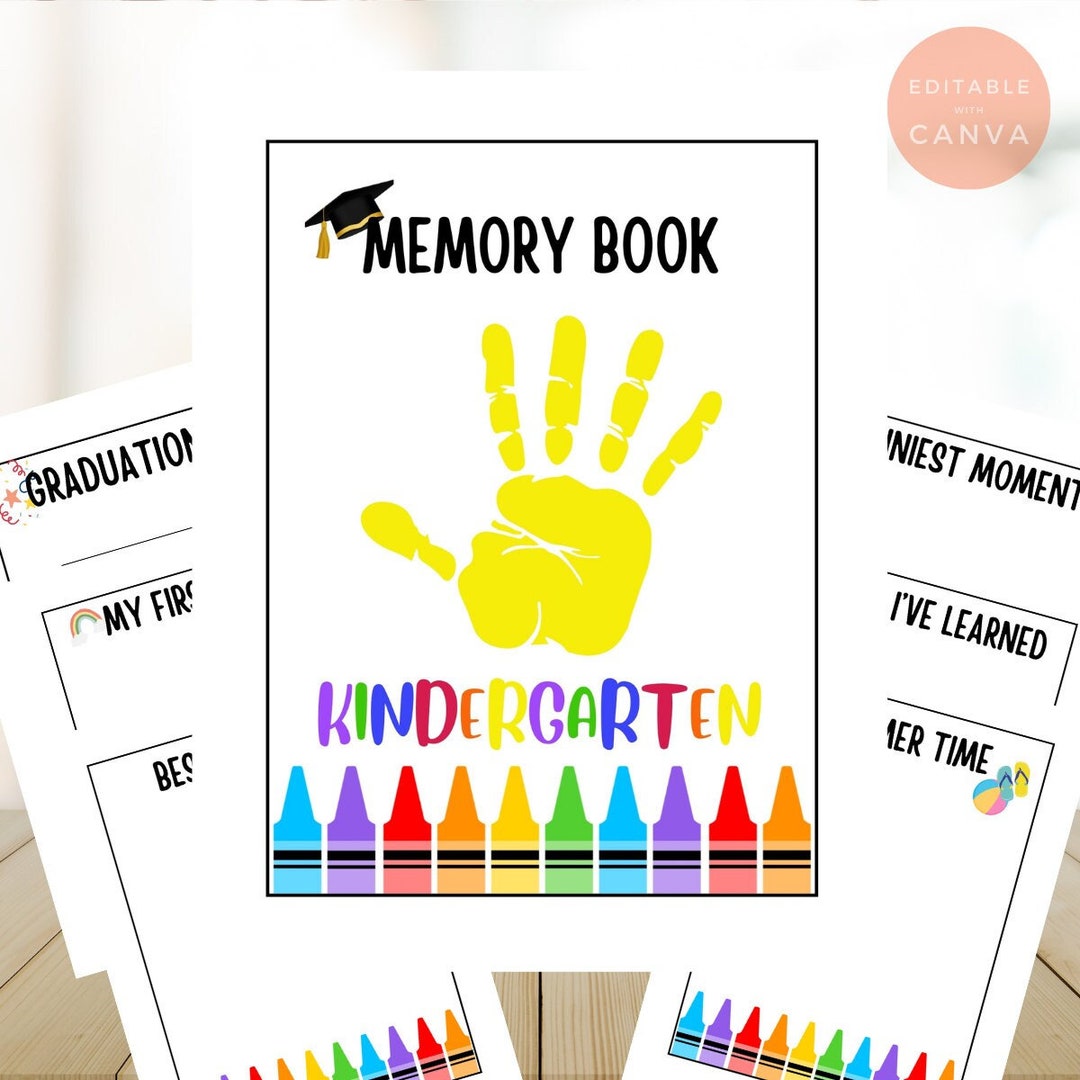 Kindergarten Memory Book | Kids Keepsake Journal | End of Year Album ...