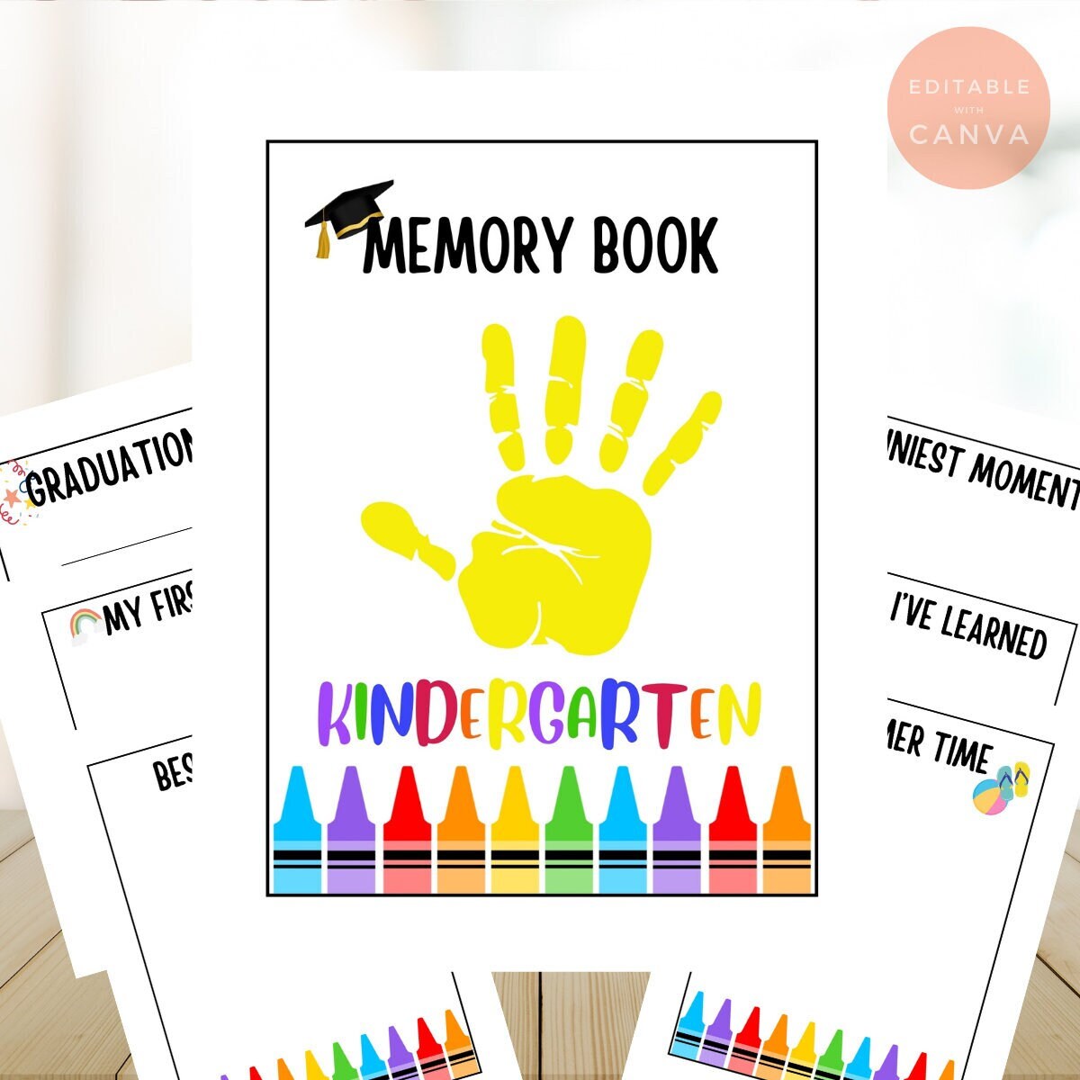 Kindergarten Memory Book | Kids Keepsake Journal | End of Year Album ...