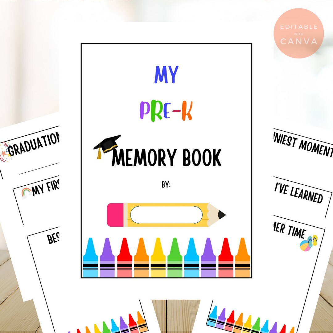 Pre-k Memory Book Handprint Art | Homeschool Resource| First Day of ...