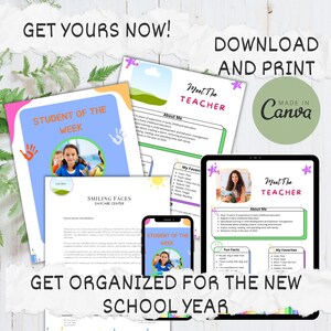 Editable Daycare Meet the Teacher Canva Template first Day of ...