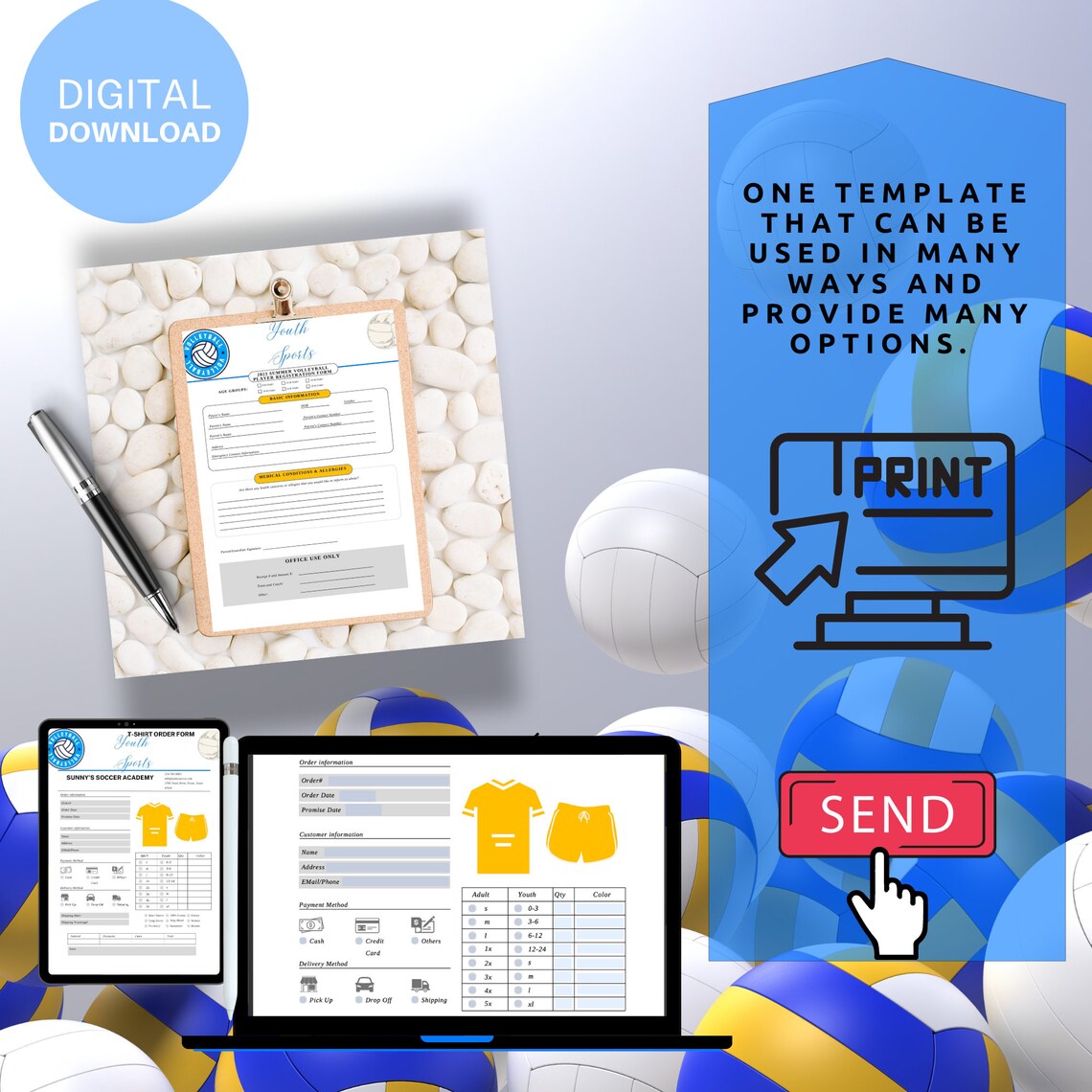 Coaches 2024 Volleyball Registration Form Includes Uniform Order Form ...