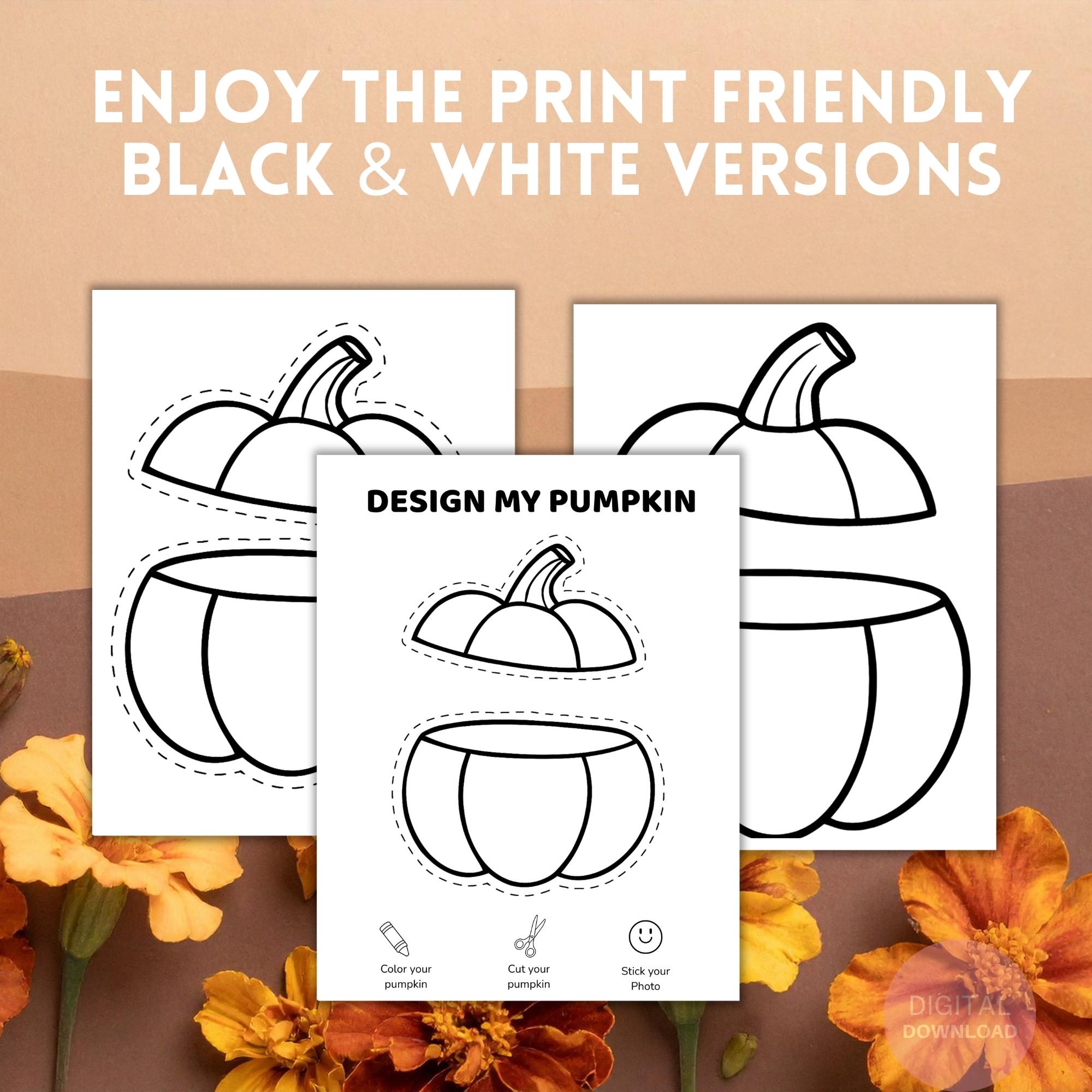 Pumpkin Patch Craft Kit: Printable Cut, Color & Lift Activity (PDF ...