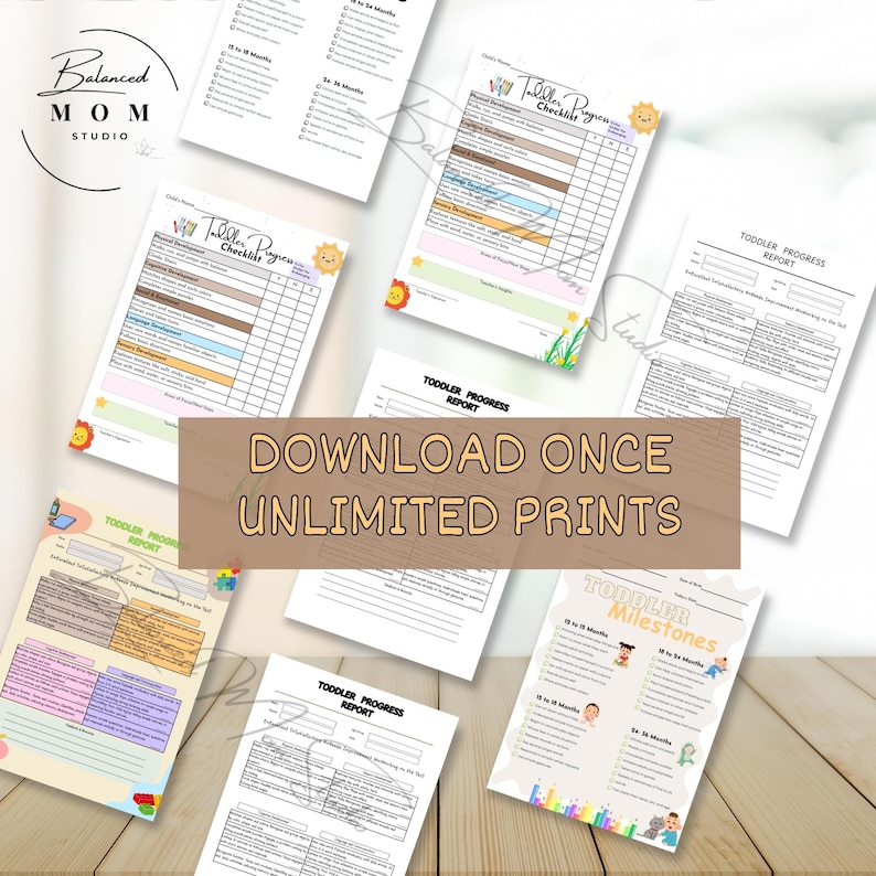 Toddler Milestone Checklist: Developmental Progress Report (printable ...