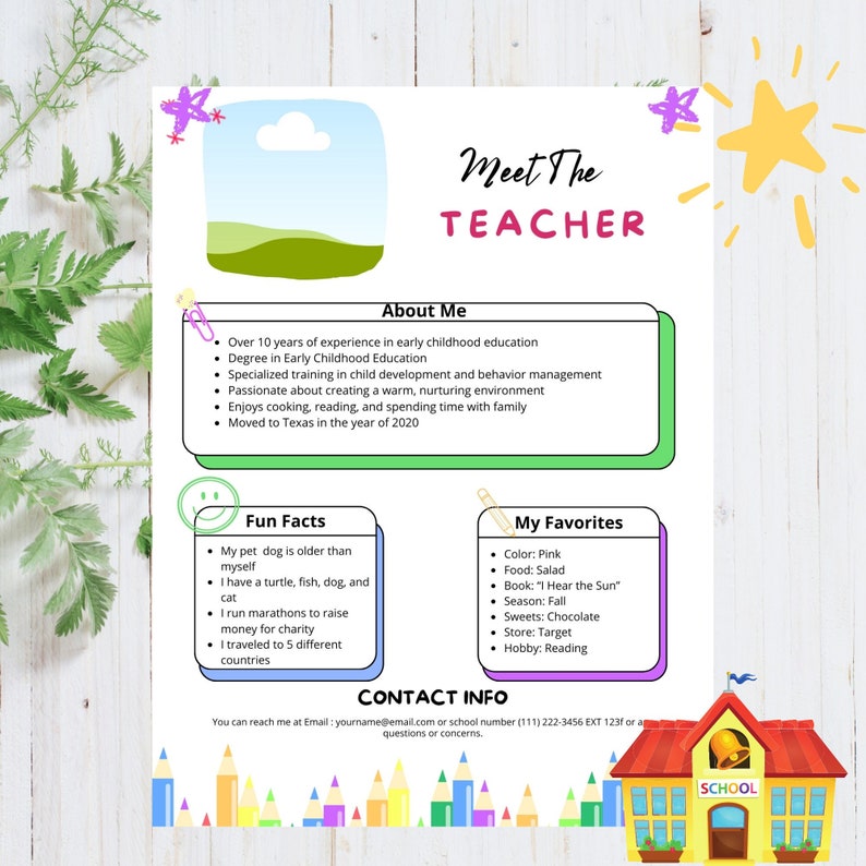 Editable Daycare Meet the Teacher Canva Template first Day of ...