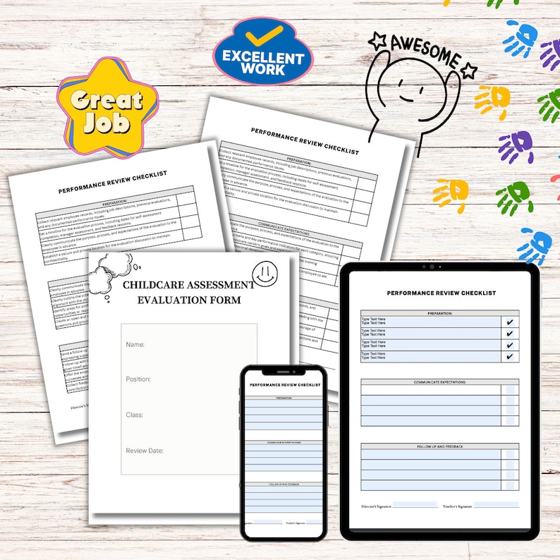 Daycare's Staff Evaluation Form| Staff Annual Review|printable and ...