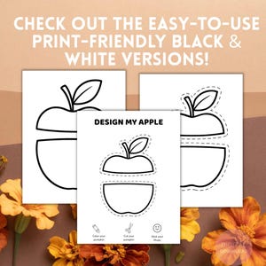 Apple Craft Printable: Cut, Color & Lift Activity (PDF Download) - Etsy