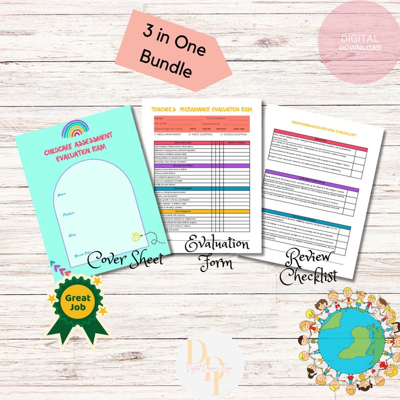 Daycare's Staff Evaluation Form| Staff Annual Review|printable and ...