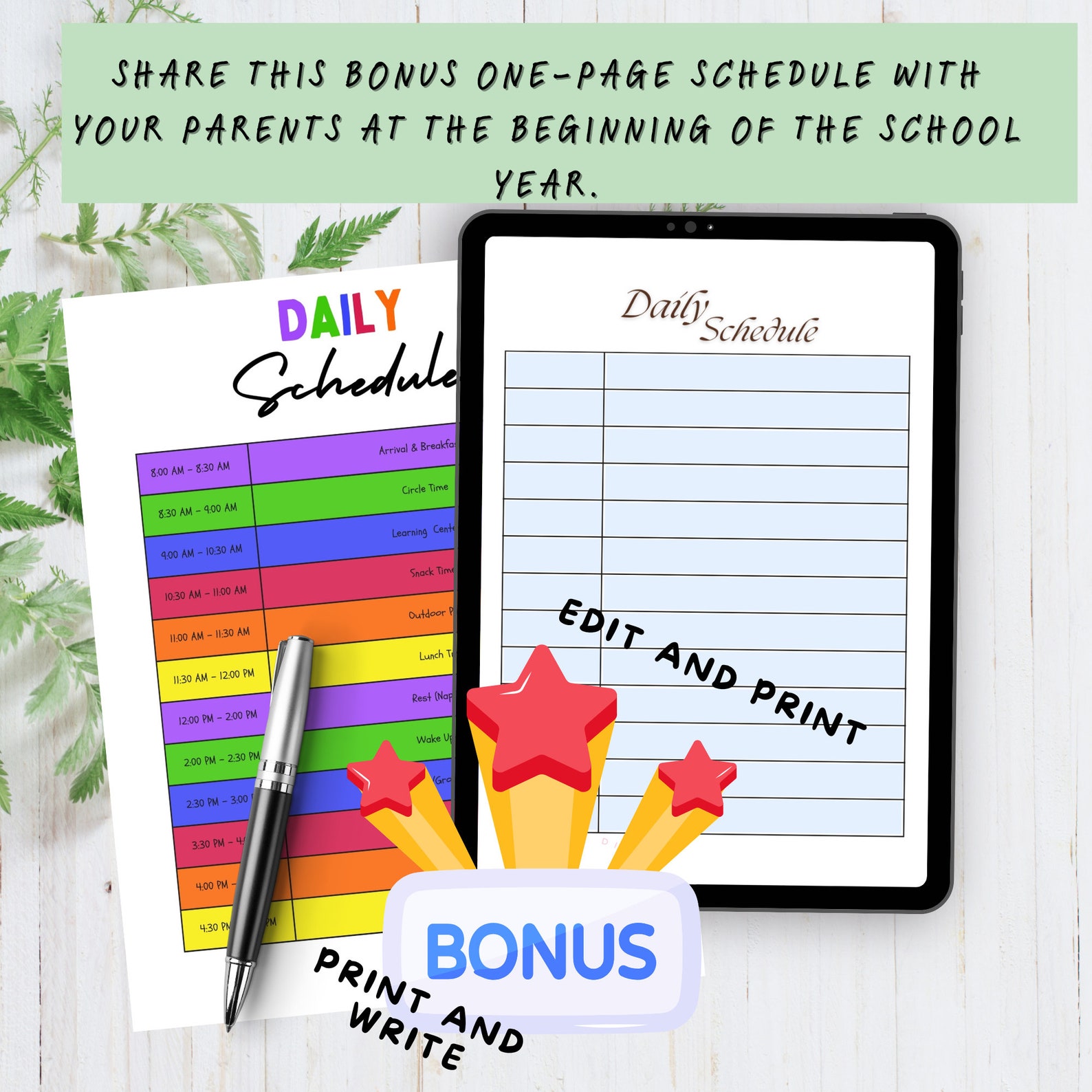 Daycare Visual Daily Schedule Pocket Labels| 56 Single PDF Routine ...