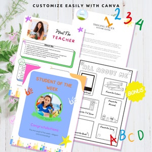 Editable Daycare Meet the Teacher Canva Template first Day of ...