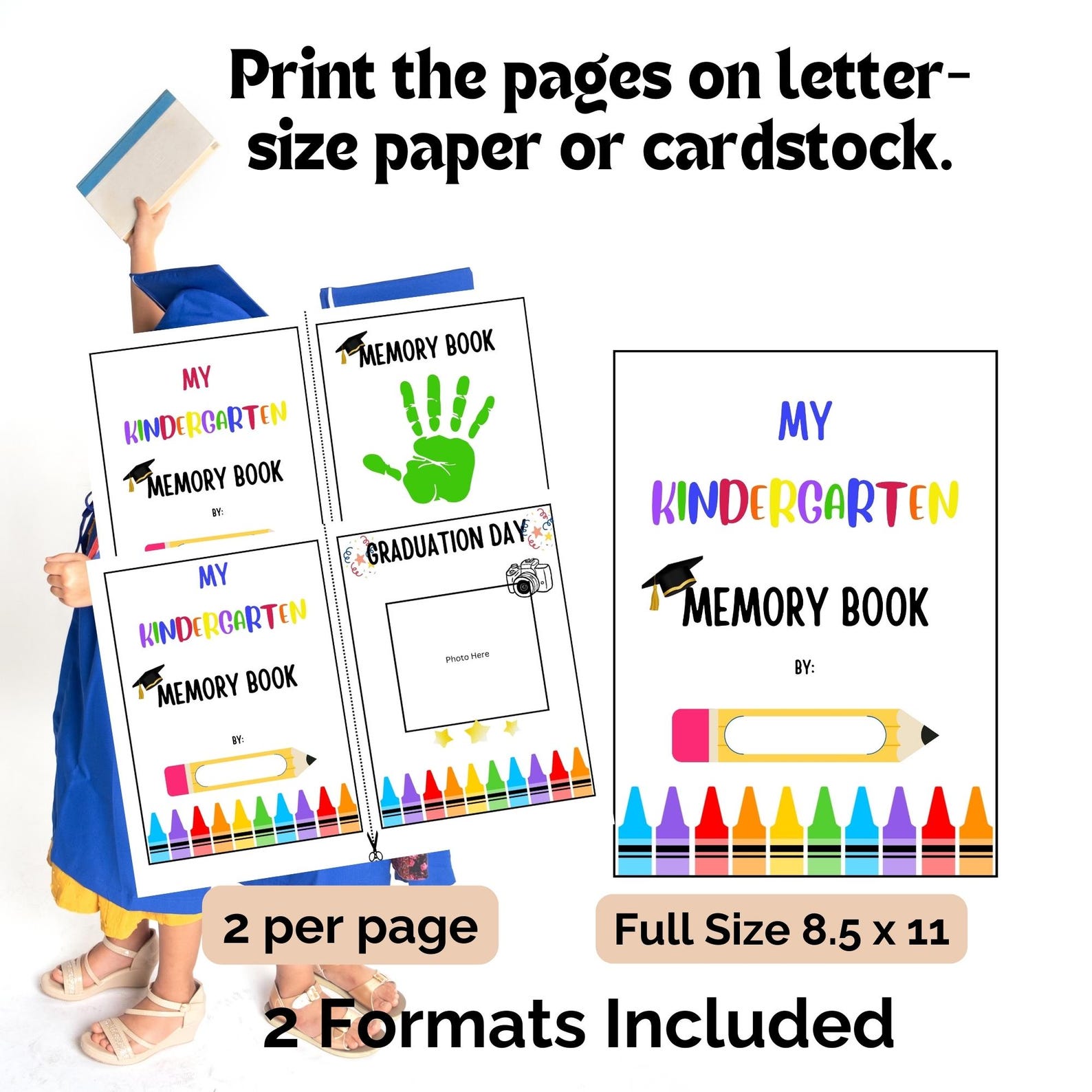 Kindergarten Memory Book | Kids Keepsake Journal | End of Year Album ...