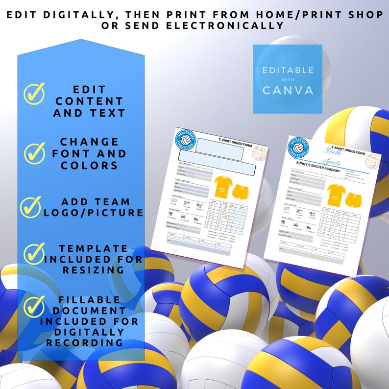 Coaches 2024 Volleyball Registration Form Includes Uniform Order Form ...