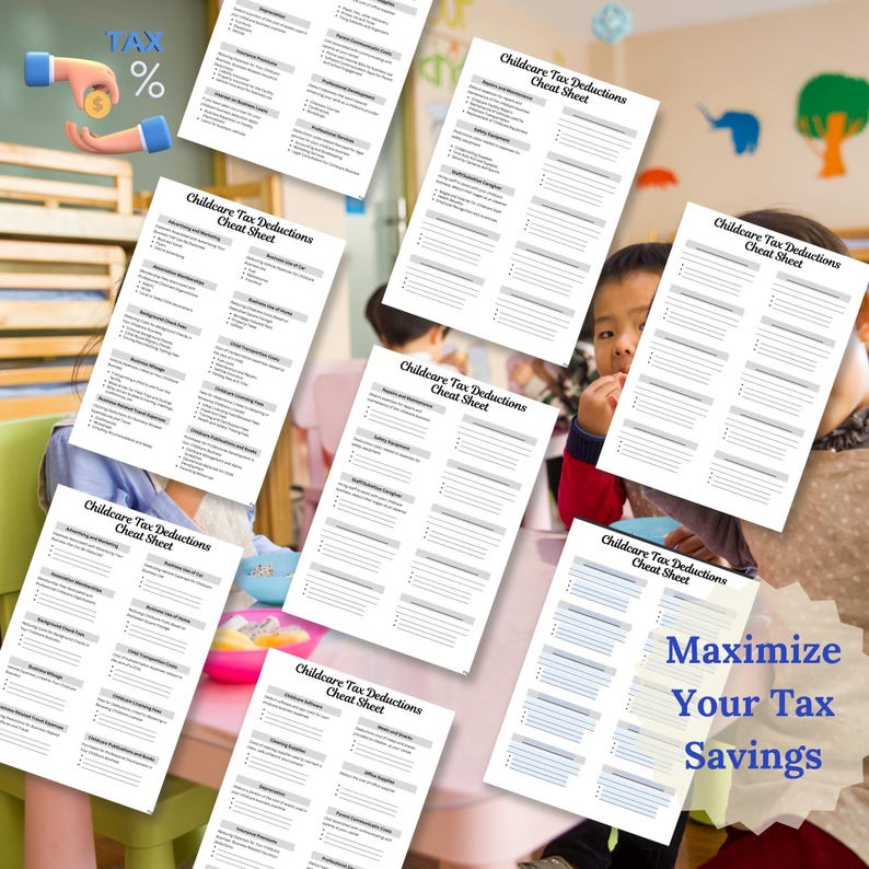 Childcare Tax Deduction Cheat Sheet | Editable Canva Template ...
