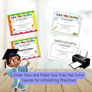Fully Editable Kindergarten Graduation Certificate | Child Diploma ...