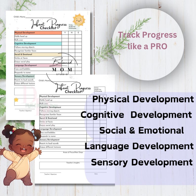 Baby Milestones Tracker: Infant Development Report (editable Canva ...