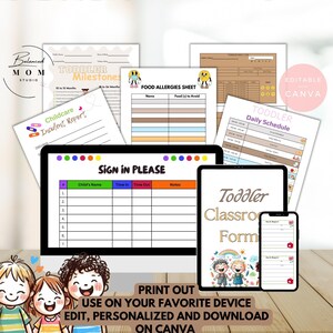 Ultimate Toddler Classroom Forms Bundle| 47 Editable Pages for Daycare ...