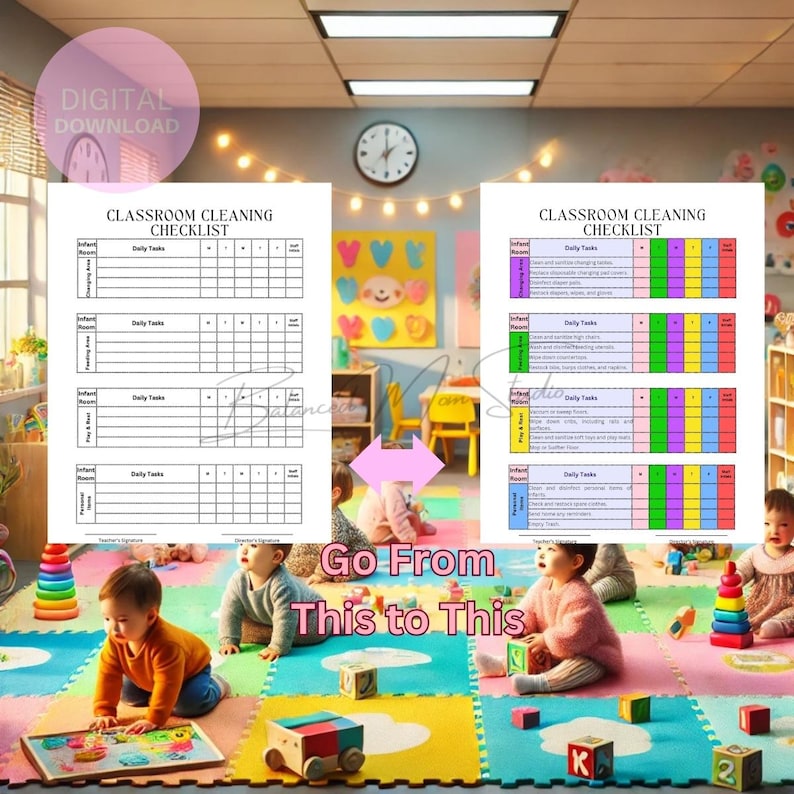 Infant Cleaning Checklist for Childcare| Editable PDF and Canva ...