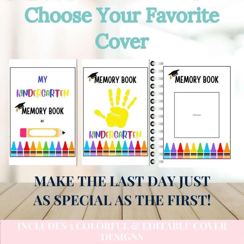 Kindergarten Memory Book | Kids Keepsake Journal | End of Year Album ...