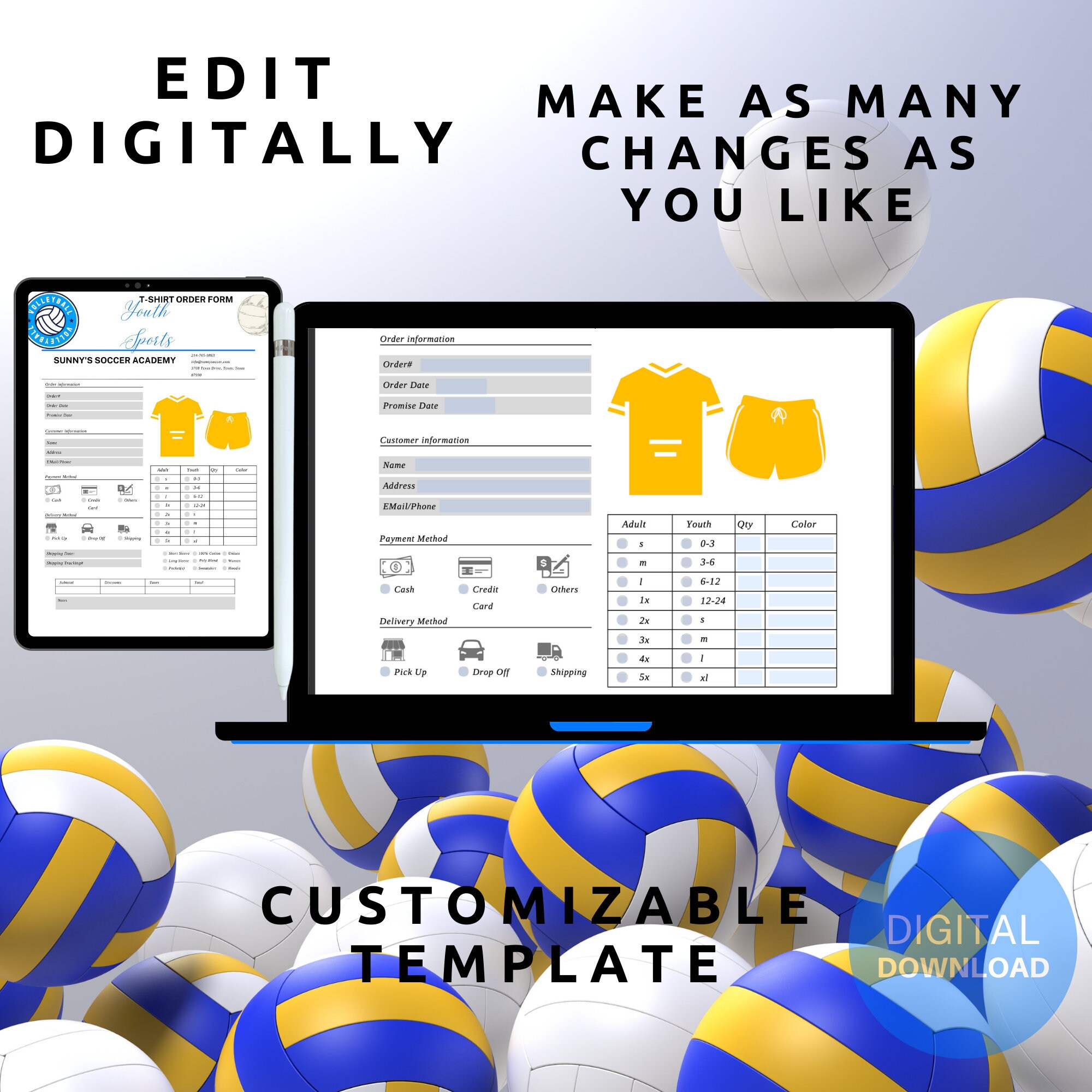 Coaches 2024 Volleyball Registration Form Includes Uniform Order Form ...