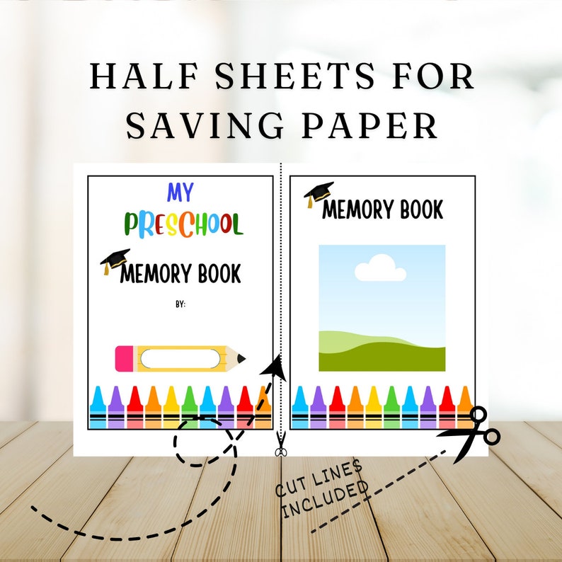 Memory Book for Preschool| Printable Memory Book for Graduation| Canva ...