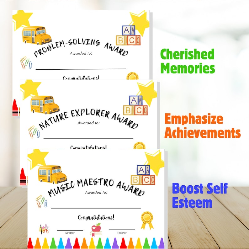 Award Certificates for Kids| Editable Award Achievements Preschool and ...