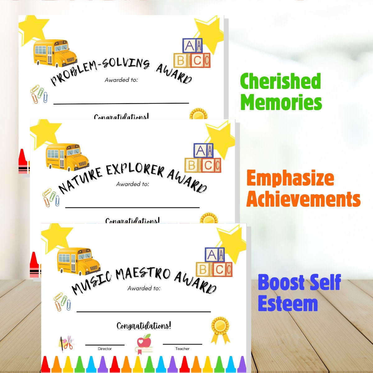 Award Certificates for Kids Editable Award Certificate Achievement ...