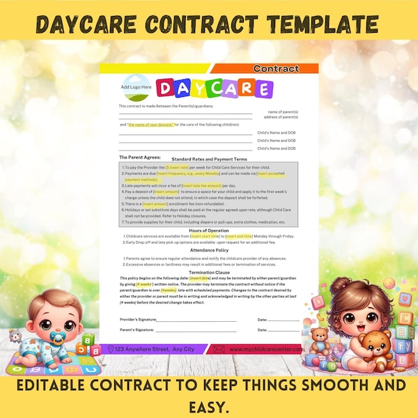 Home Daycare Forms - Etsy