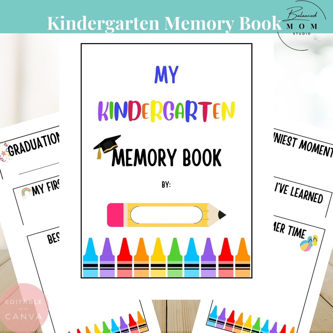 Kindergarten Memory Book | Kids Keepsake Journal | End of Year Album ...