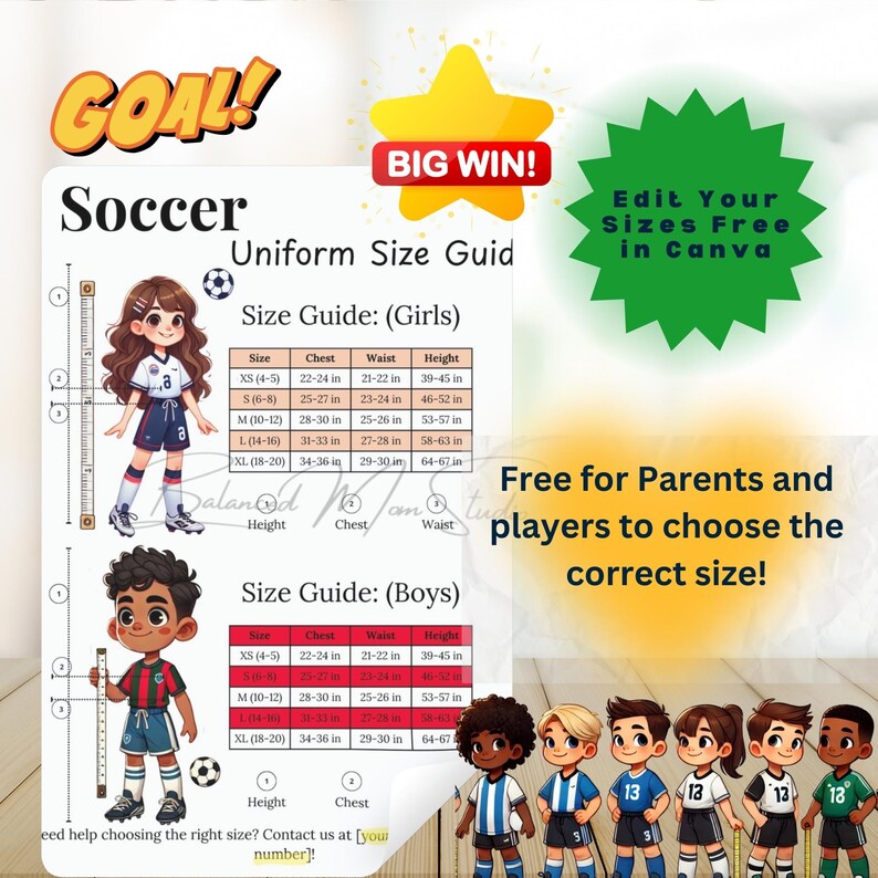 Editable Soccer Registration & Uniform Order Form (canva Template) - Etsy