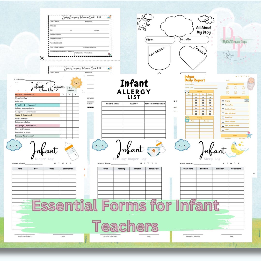 Infant Classroom Essential Forms Bundle Perfect for Infant Teachers at ...