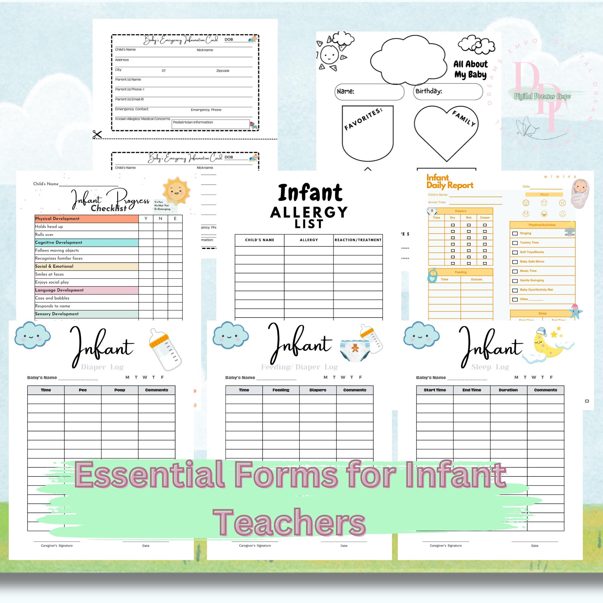 Infant Classroom Essential Forms Bundle Perfect for Infant Teachers at ...