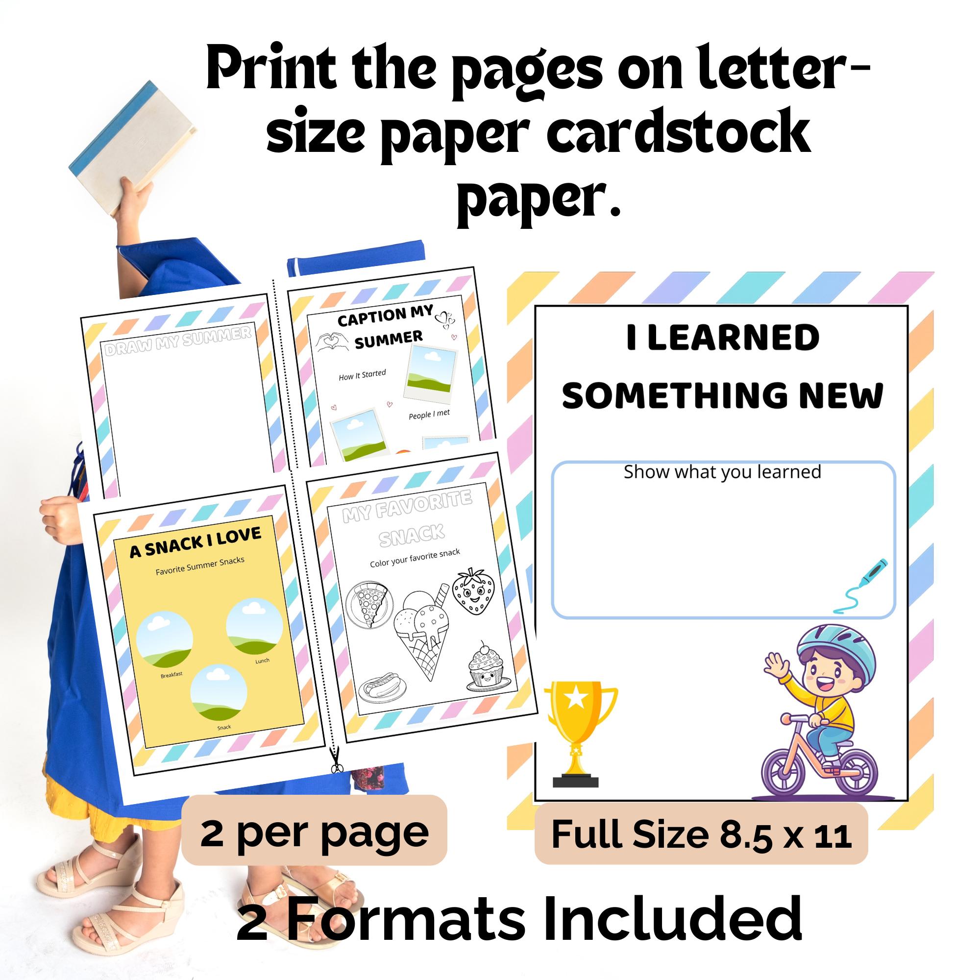 Summer Memory Book for Kids: Printable Canva Template (PDF Download) - Etsy