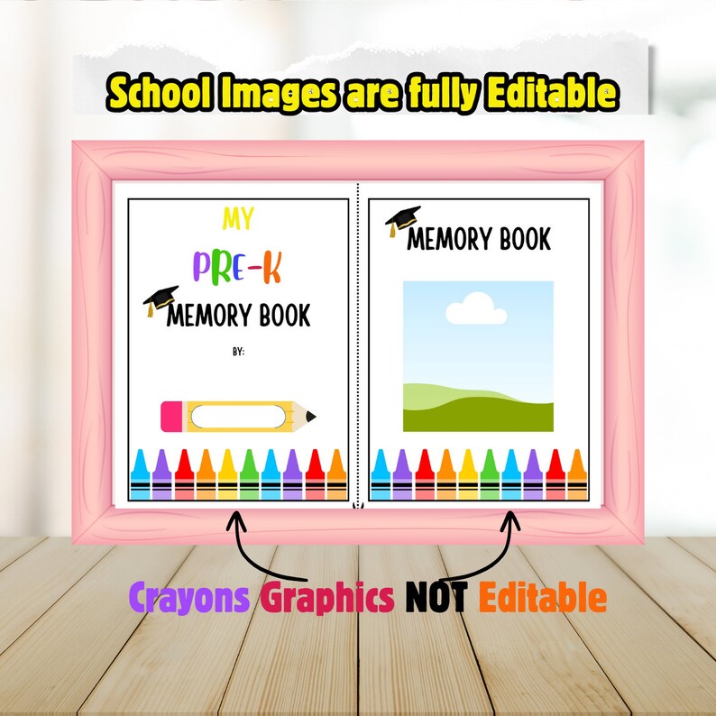 Pre-k Memory Book Handprint Art | Homeschool Resource| First Day of ...