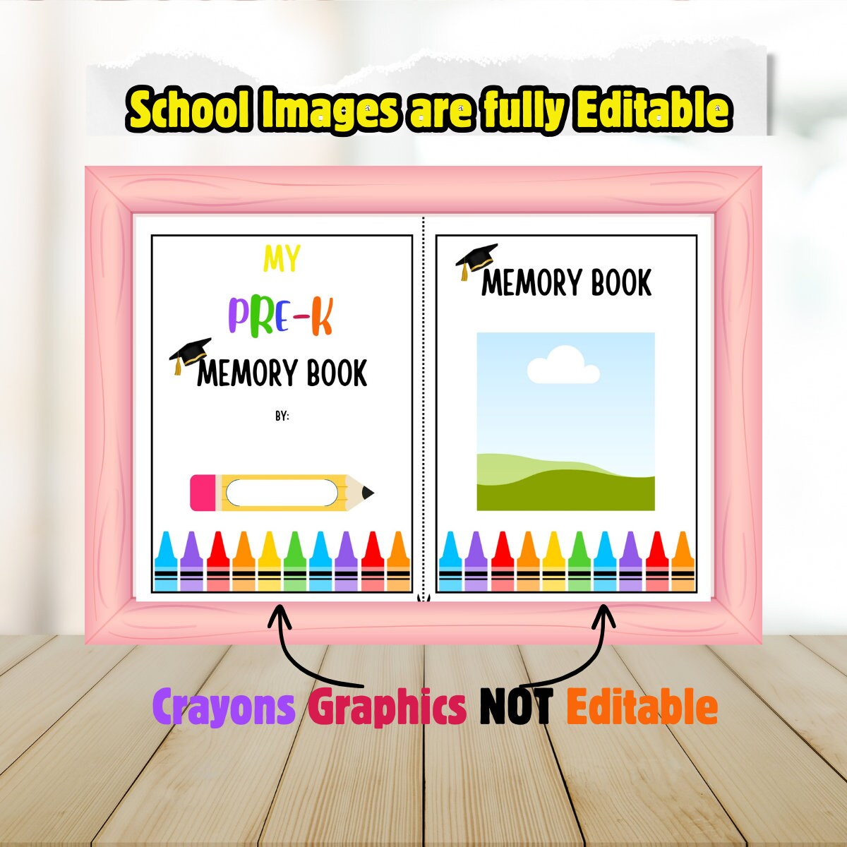 Pre-k Memory Book Handprint Art | Homeschool Resource| First Day of ...