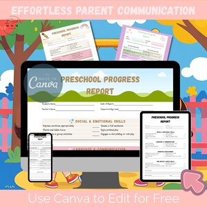 Preschool Progress Report Template: Customizable Homeschool Assessment ...